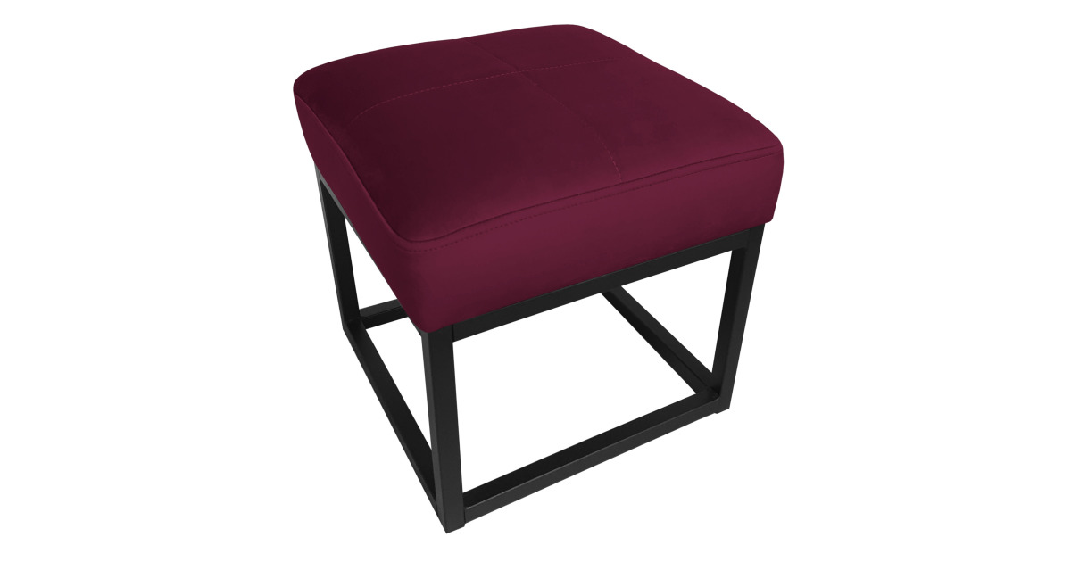 zwiadowca.pl - Pufa MAX tapicerowana LOFT podstawa metalowa